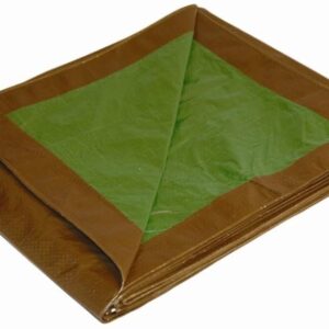 10' x 12' Foremost Tarp 11012 Brown/Green Dry Top Brown/Green 7-Mil Full Size Reversible Tarp