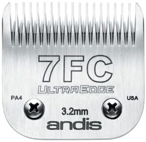 andis 64121 carbon-infused steel ultraedge dog clipper blade, size-7fc, 1/8-inch cut length