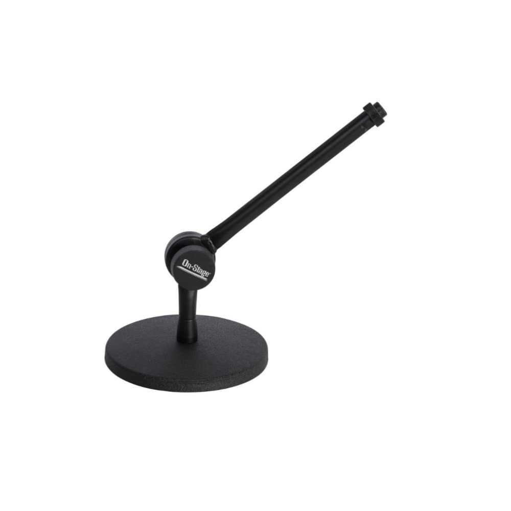 On-Stage DS300B Posi-Lok 7" Mini Desktop Microphone Boom Stand,Black