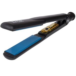 hai convertible flat iron hair straightener for women - professional ceramic fast heating hair flat iron with 5 temperature levels - best hair straightener for all hair types - (classic blue)