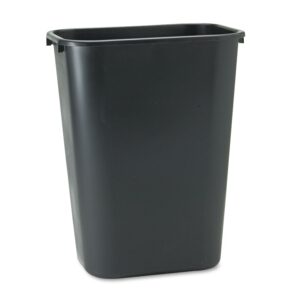 rubbermaid commercial wastebasket trash container, 41qt/10.25 gal, ideal for home/office/under desk, durable, stackable, black (fg295700bla)