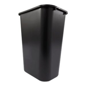 Rubbermaid Commercial Wastebasket Trash Container, 41QT/10.25 GAL, Ideal for Home/Office/Under Desk, Durable, Stackable, Black (FG295700BLA)