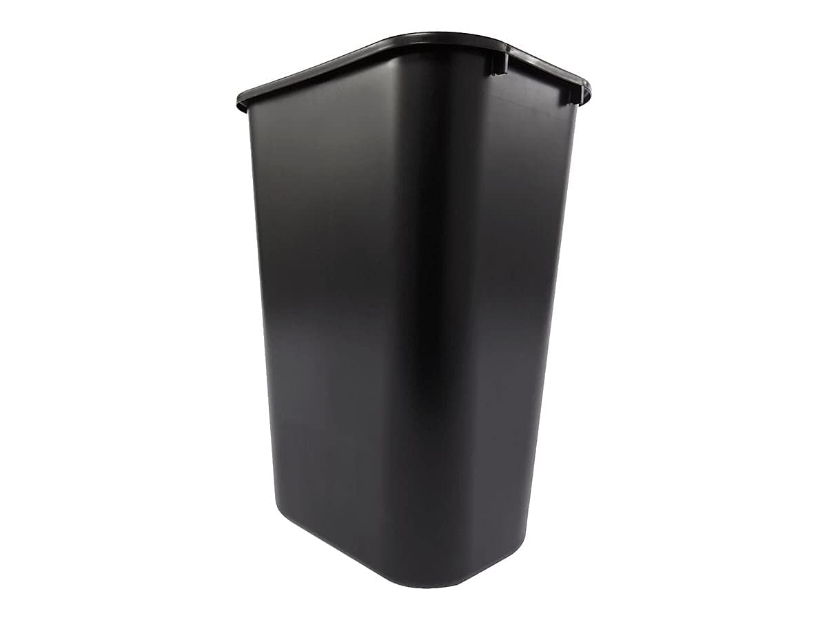 Rubbermaid Commercial Wastebasket Trash Container, 41QT/10.25 GAL, Ideal for Home/Office/Under Desk, Durable, Stackable, Black (FG295700BLA)