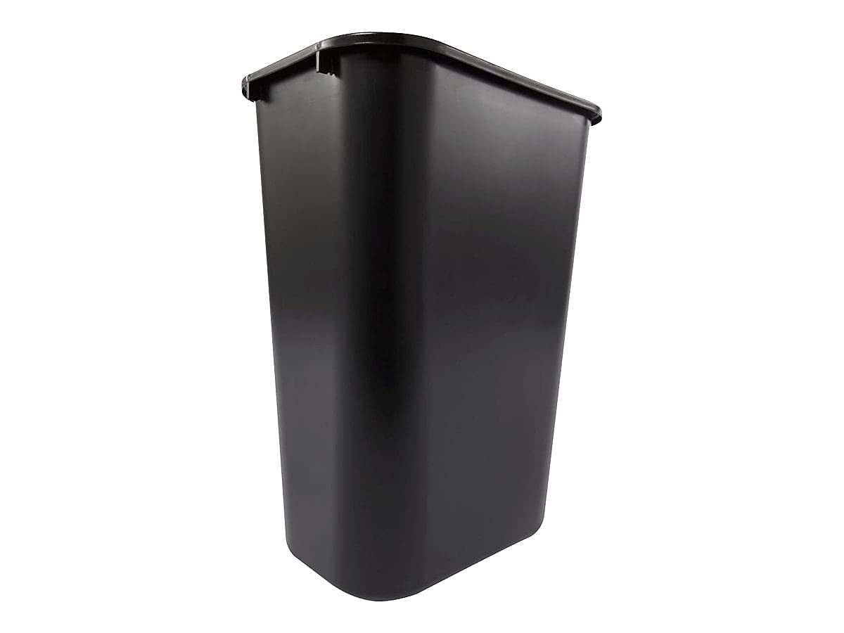 Rubbermaid Commercial Wastebasket Trash Container, 41QT/10.25 GAL, Ideal for Home/Office/Under Desk, Durable, Stackable, Black (FG295700BLA)