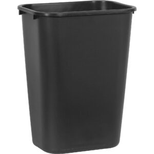 Rubbermaid Commercial Wastebasket Trash Container, 41QT/10.25 GAL, Ideal for Home/Office/Under Desk, Durable, Stackable, Black (FG295700BLA)