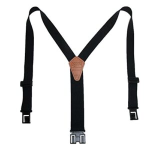 perry suspender men's 1.5" elastic original adjustable suspenders (black)