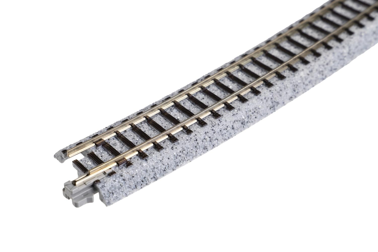 Kato USA Model Train Products Unitrack, 718mm (28 1/4") Radius 15-Degree Curve Track (4-Piece)