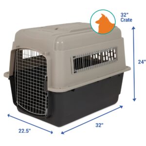 Petmate Ultra Vari Dog Kennel for Medium Dogs (Durable, Heavy Duty Dog Travel Crate, Made with Recycled Materials, 32 in. Long) 30 to 50 lbs, Made in USA