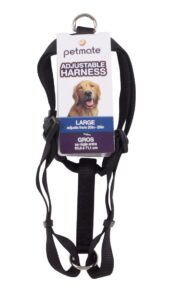 petmate 3/4 inch x 20 inch to 28 inch black harness 19314