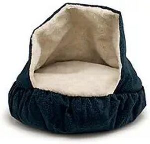 petmate 25-inch burrow bed, navy blue