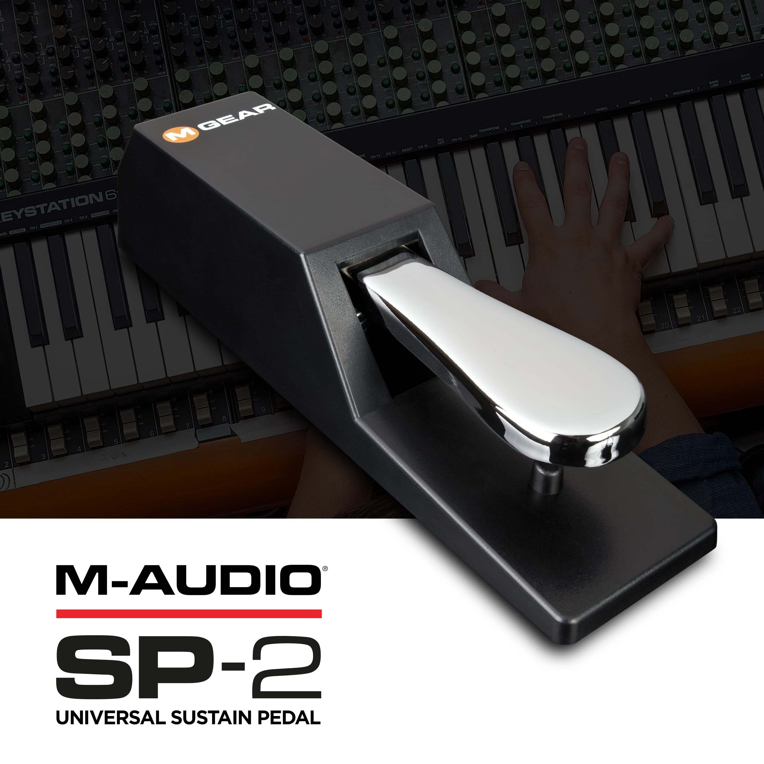 M-Audio SP-2 - Universal Sustain Pedal with Piano Style Action For MIDI Keyboards, Digital Pianos & More