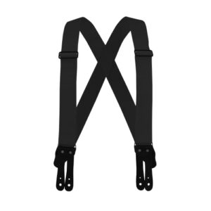 welch, wk-7846x-lef-blk, work suspenders for men and women - button on pants, 2-inch wide elastic, adjustable strap, x-back design, for suit, underclothing, jeans, pants, and trousers, size medium