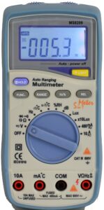 mastech 5-in-1 multimeter lux, sound level, humidity,temperature,true rms ms8209