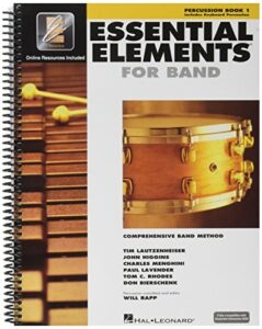 hal leonard 17120 essential elements 2000 plus percussion book 1 with cd-rom