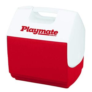 igloo red/white, playmate pal 7 quart personal sized cooler, 11.75 x 8.25 x 12-inch, 7 qt