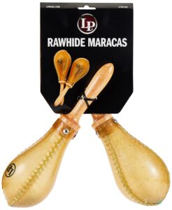 latin percussion lp393-rh salsa rawhide maracas nat'rl