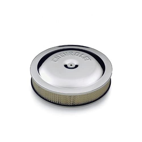 Proform 141-307 Chrome 14" Diameter Air Cleaner Kit with Raised Chevrolet Logo and 3" Paper Filter