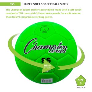 Champion Sports Size 5 Super Soft Soccer Ball