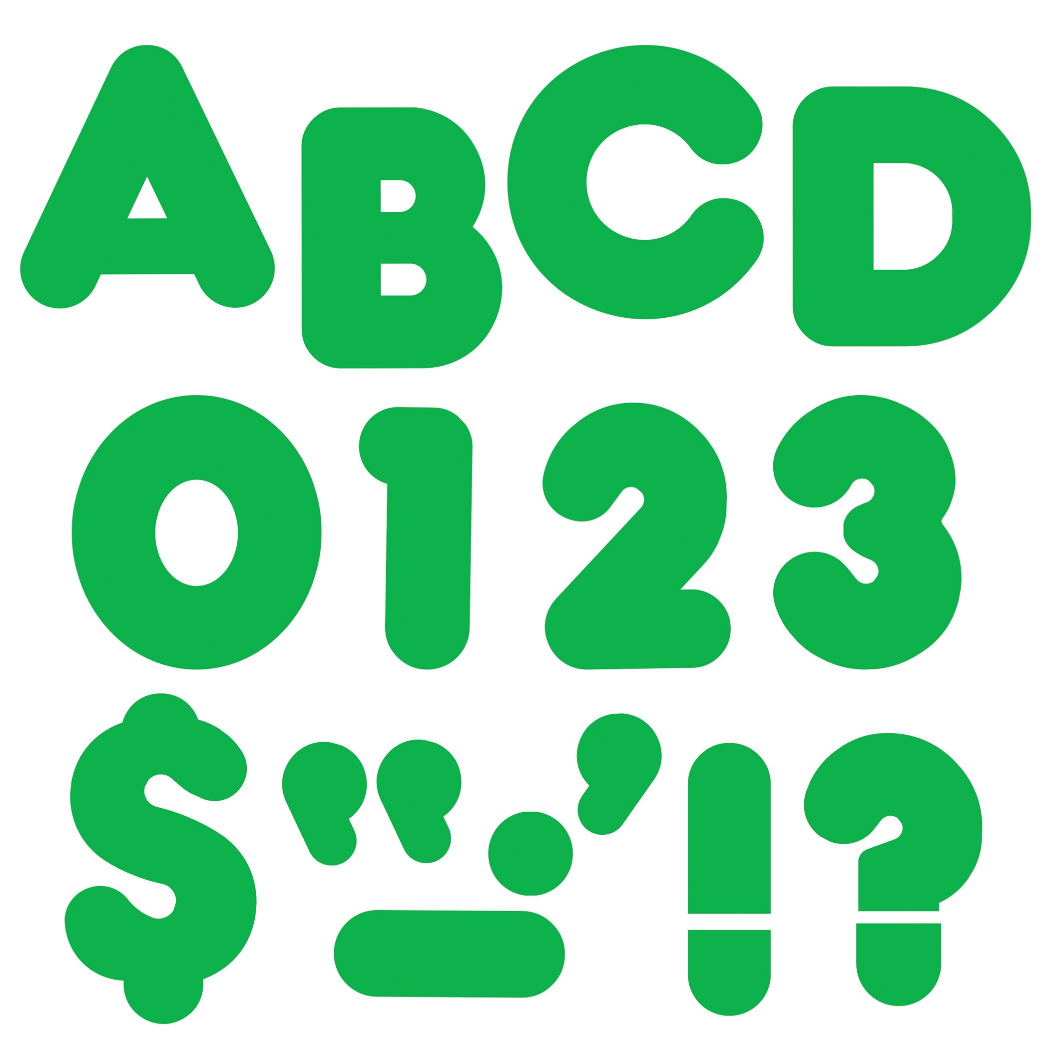 TREND enterprises, Inc. Green 4" Casual Uppercase Ready Letters