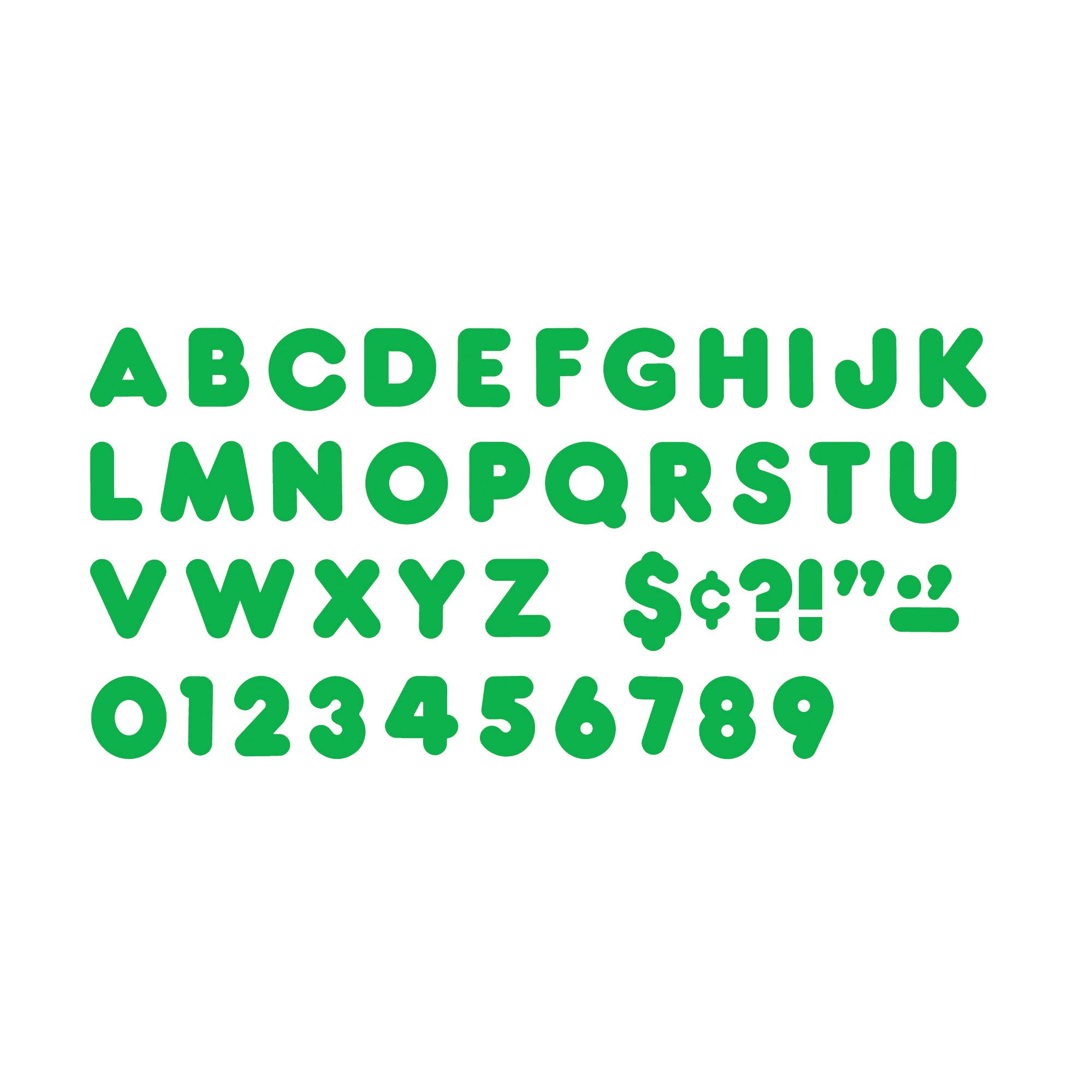 TREND enterprises, Inc. Green 4" Casual Uppercase Ready Letters