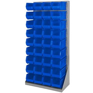 Akro-Mils 30240 AkroBins Plastic Hanging Stackable Storage Organizer Bin, 15-Inch x 8-Inch x 7-Inch, Blue, 12-Pack.