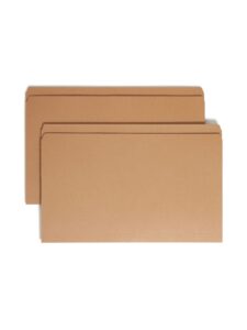 smead file folder, reinforced straight-cut tab, legal size, kraft, 100 per box (15710)