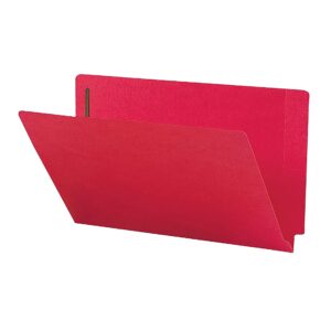 Smead End Tab Fastener File Folder, Shelf-Master® Reinforced Straight-Cut Tab, 2 Fasteners, Legal Size, Red, 50 per Box (28740)