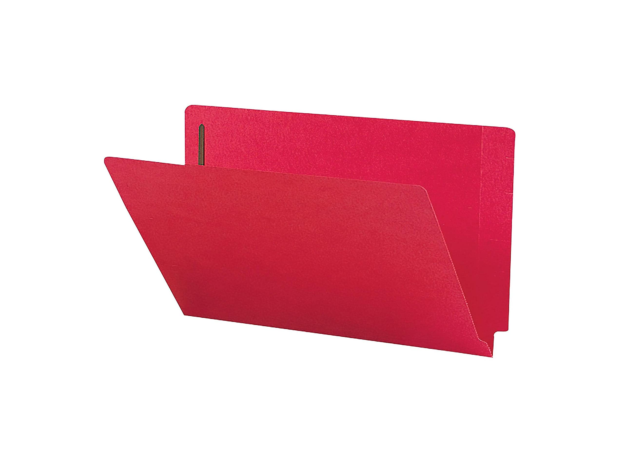 Smead End Tab Fastener File Folder, Shelf-Master® Reinforced Straight-Cut Tab, 2 Fasteners, Legal Size, Red, 50 per Box (28740)