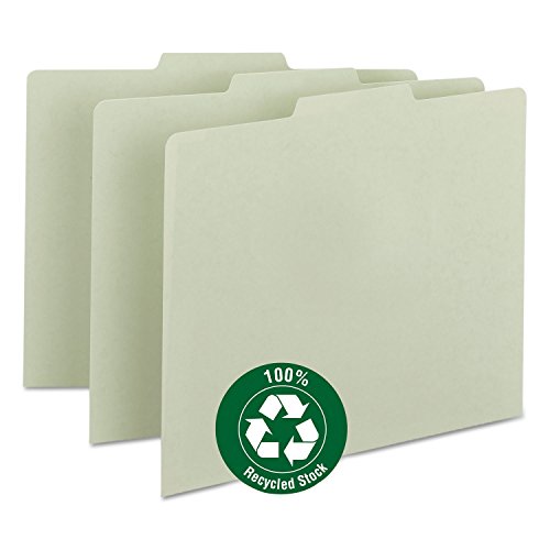 Smead Pressboard Guides, 1/3-Cut Tab (Blank), Letter Size, Gray/Green, 100 per Box (50334)