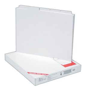 avery copier tab binder dividers, 5 white tabs, unpunched, 30 sets (20405)