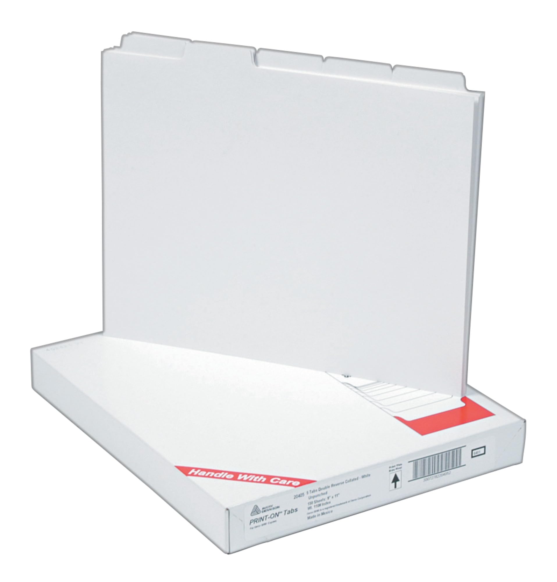 Avery Copier Tab Binder Dividers, 5 White Tabs, Unpunched, 30 Sets (20405)