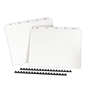 Avery Copier Tab Binder Dividers, 5 White Tabs, Unpunched, 30 Sets (20405)