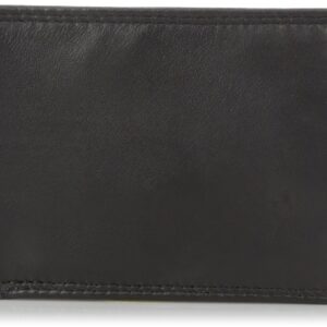 Buxton Men's Emblem Double Id Billfold Wallet, Black, One Size