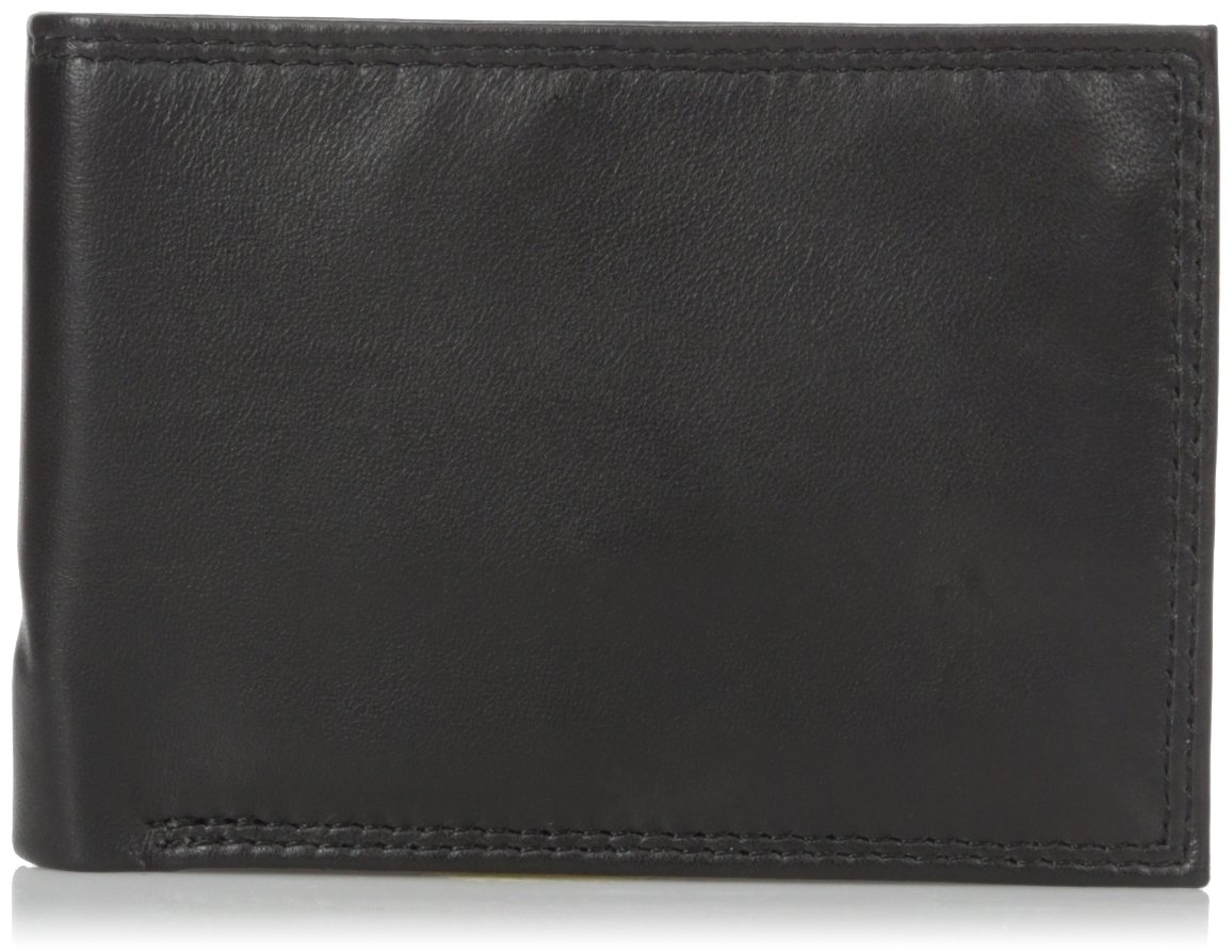 Buxton Men's Emblem Double Id Billfold Wallet, Black, One Size