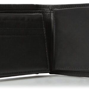 Buxton Men's Emblem Double Id Billfold Wallet, Black, One Size