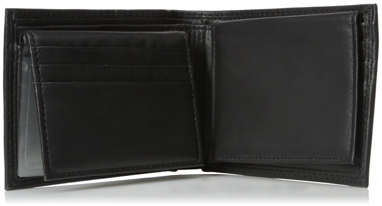 Buxton Men's Emblem Double Id Billfold Wallet, Black, One Size