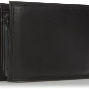 Buxton Men's Emblem Double Id Billfold Wallet, Black, One Size