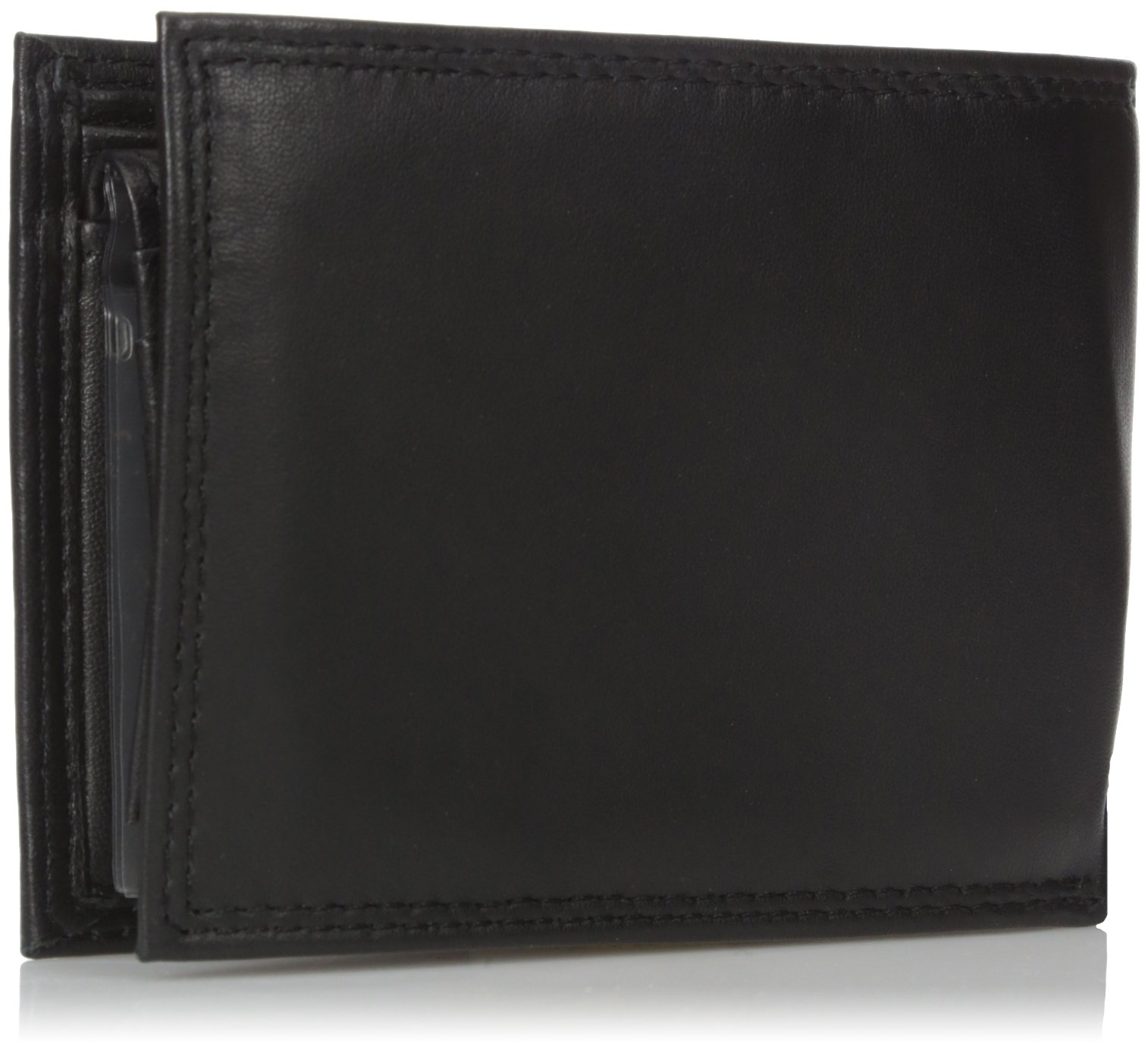 Buxton Men's Emblem Double Id Billfold Wallet, Black, One Size