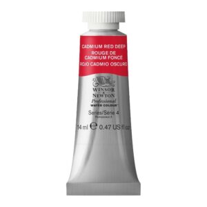 winsor & newton professional watercolor, 14ml (0.47-oz) tube, cadmium red deep