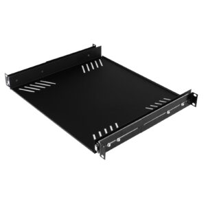 penn elcom r1290/1u sliding rack tray (audio, av, it, dj) equipment shelf for 1 rack space up to 15 inch deep