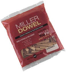 miller dowels 2x dowel pins 3 1/2" long 1/2" diameter cap walnut (bag 40)