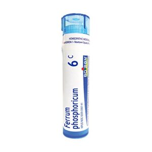 boiron ferrum phosphoricum 6c, 80 pellets, homeopathic medicine for fever