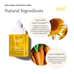 Suki Skincare Nourishing Facial Oil - With Sunflower, Safflower, Grape Seed Oils - Deeply Hydrates & Nourishes Dry Skin In Need - 15 ml