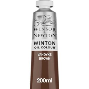 winsor & newton winton oil color, 200ml (6.75-oz) tube, vandyke brown