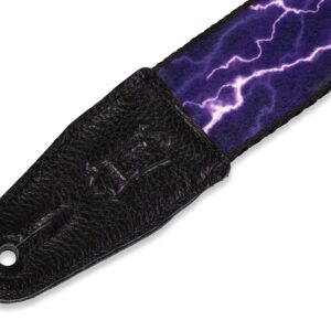 Levy's Leathers 2" Polyester Guitar Strap with Printed Design, Garment Leather Ends and Tri-glide Adjustment (MP-18)