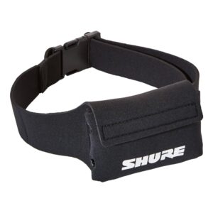 shure wa570a neoprene bodypack belt pouch for wireless bodypack transmitters - ideal for fitness instructors