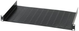 raxxess uns1 vented universal tray shelf for 19" server, bottom slots for mounting non half-rack equipment, black (rax unitray)