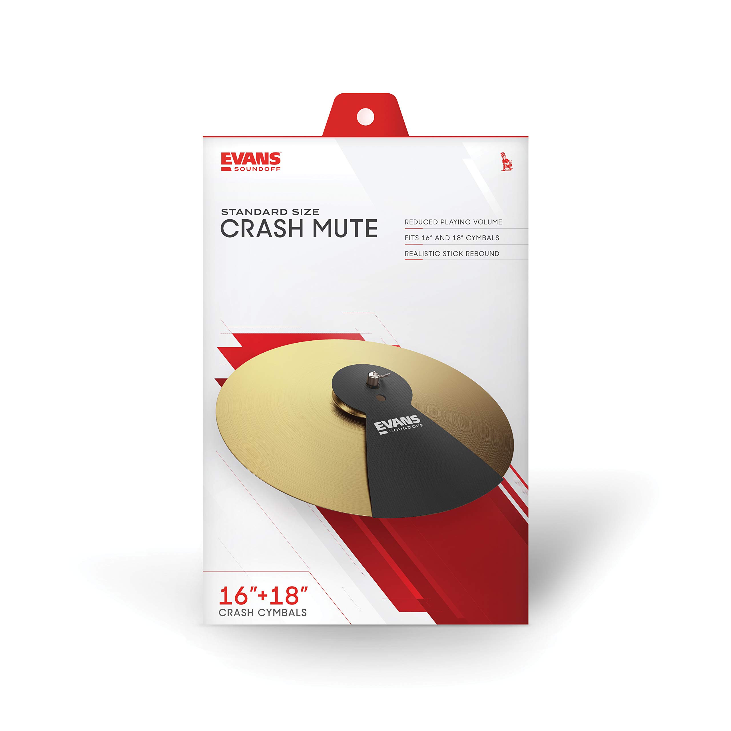 Evans Soundoff Drum Mute Pads - Drum Pads for Acoustic Drum Sets - Drum Mutes Pack - For Crash Cymbals - Great for Silencing Drum Kits to Practice - Fits 16+18" Crash