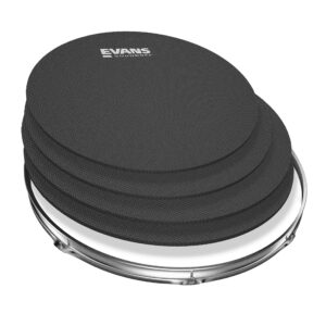 evans so-2346 soundoff standard drum, mute pack, black