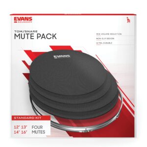 Evans SO-2346 SoundOff Standard Drum, Mute Pack, Black